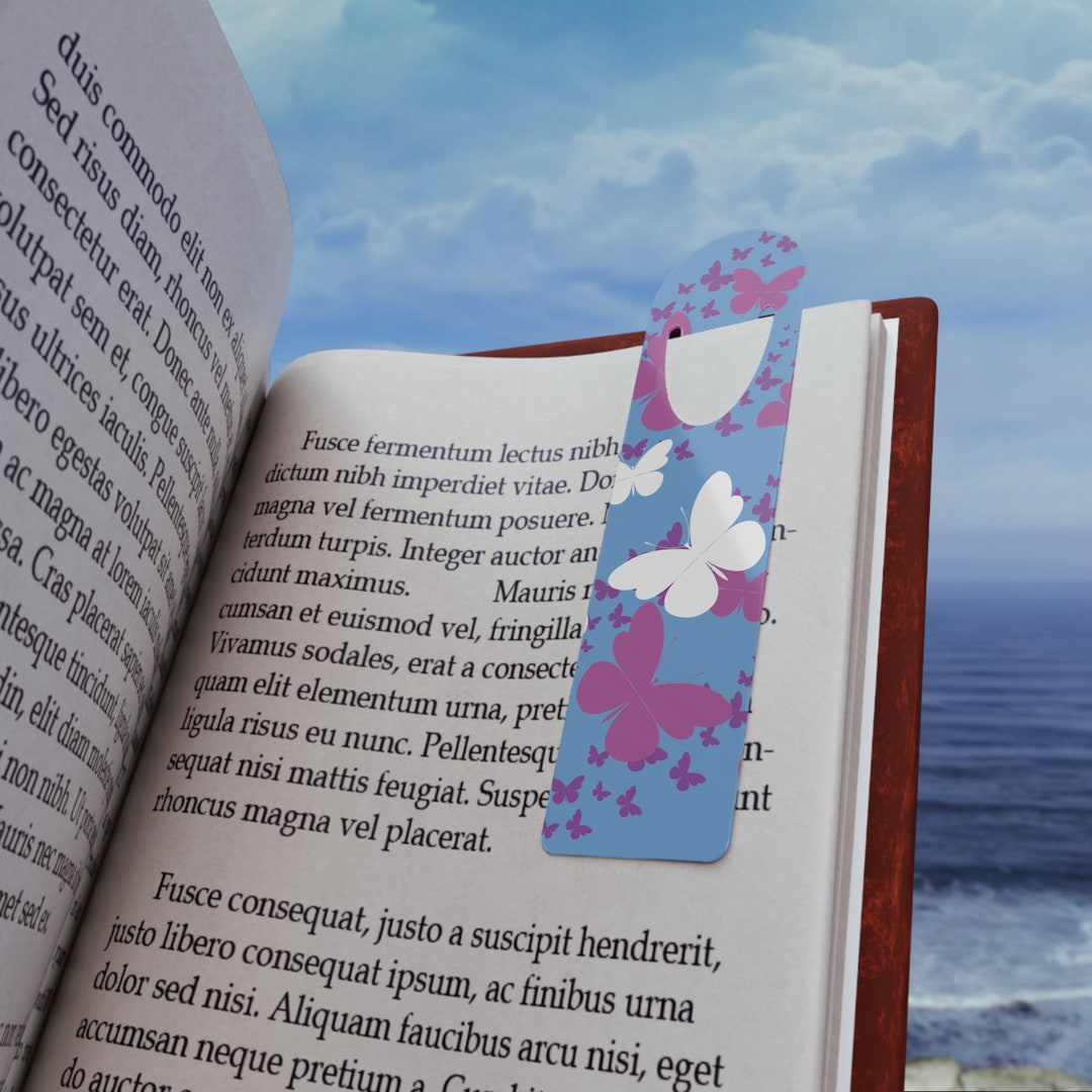 Bookworm Butterfly Lover Bookmark for Literature Lover Gift for Reader ...