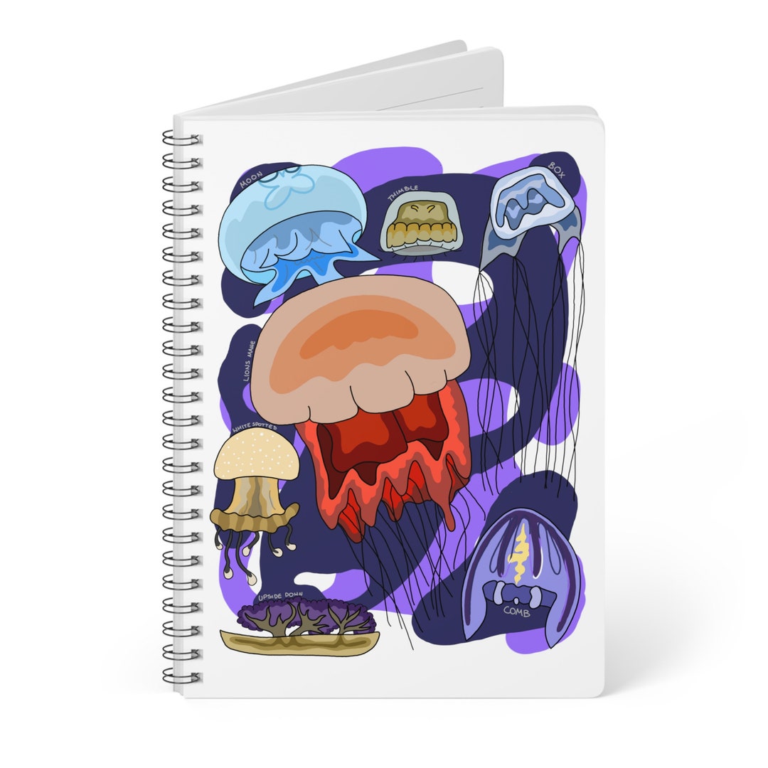 Jellyfish Notebook, Jellyfish Design Notebook, Fun Stationary ...