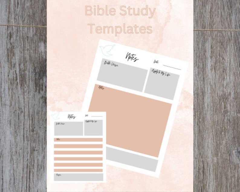 Devotional Template, Bible Study Notes - Etsy