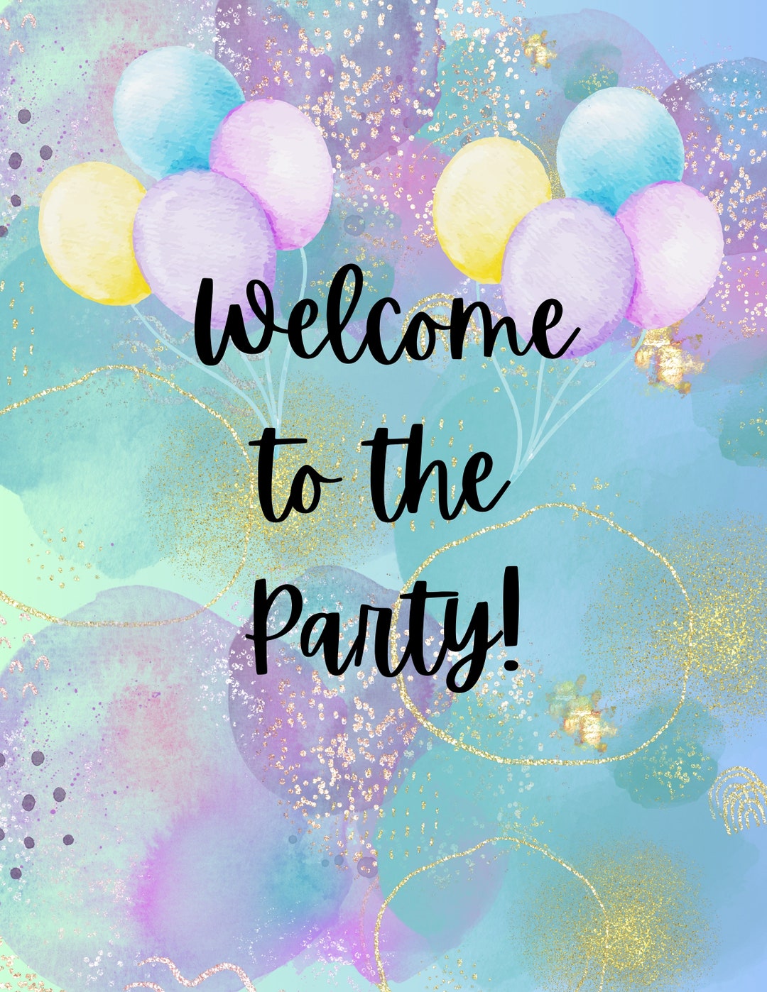Welcome to the Party Sign - Etsy