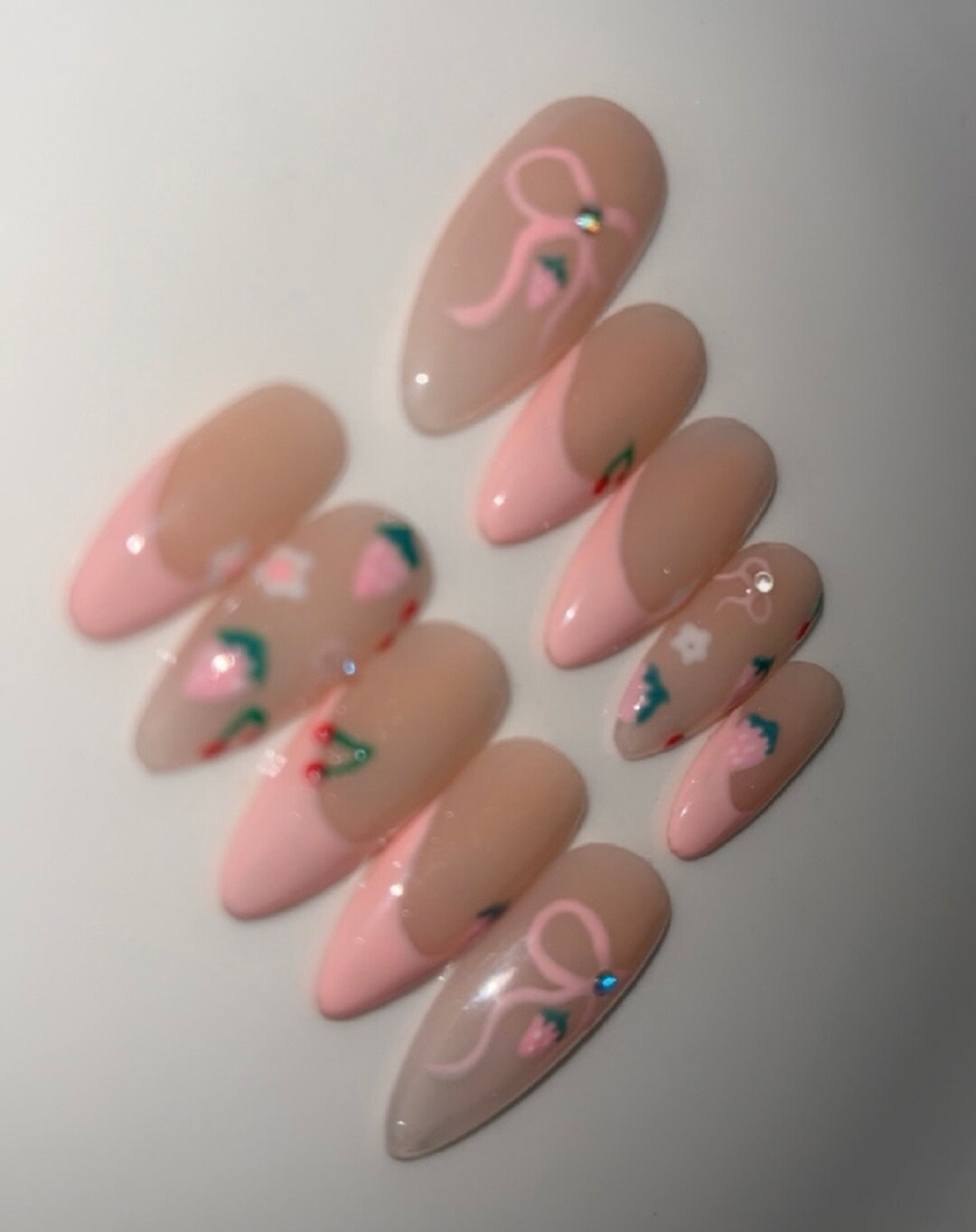 Strawberry and Cherry Nails (sweet Tooth) - Etsy