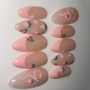 Strawberry and Cherry Nails (sweet Tooth) - Etsy