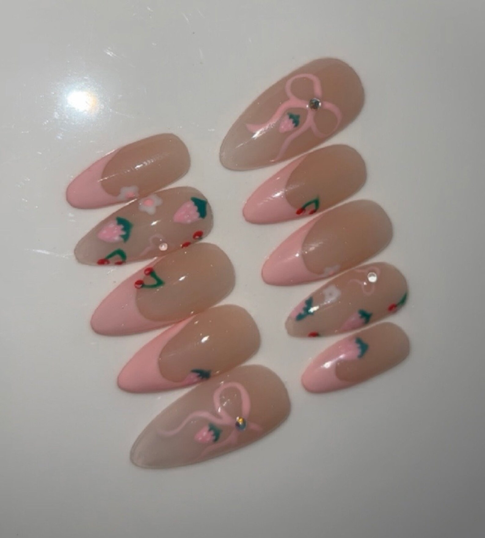 Strawberry and Cherry Nails (sweet Tooth) - Etsy