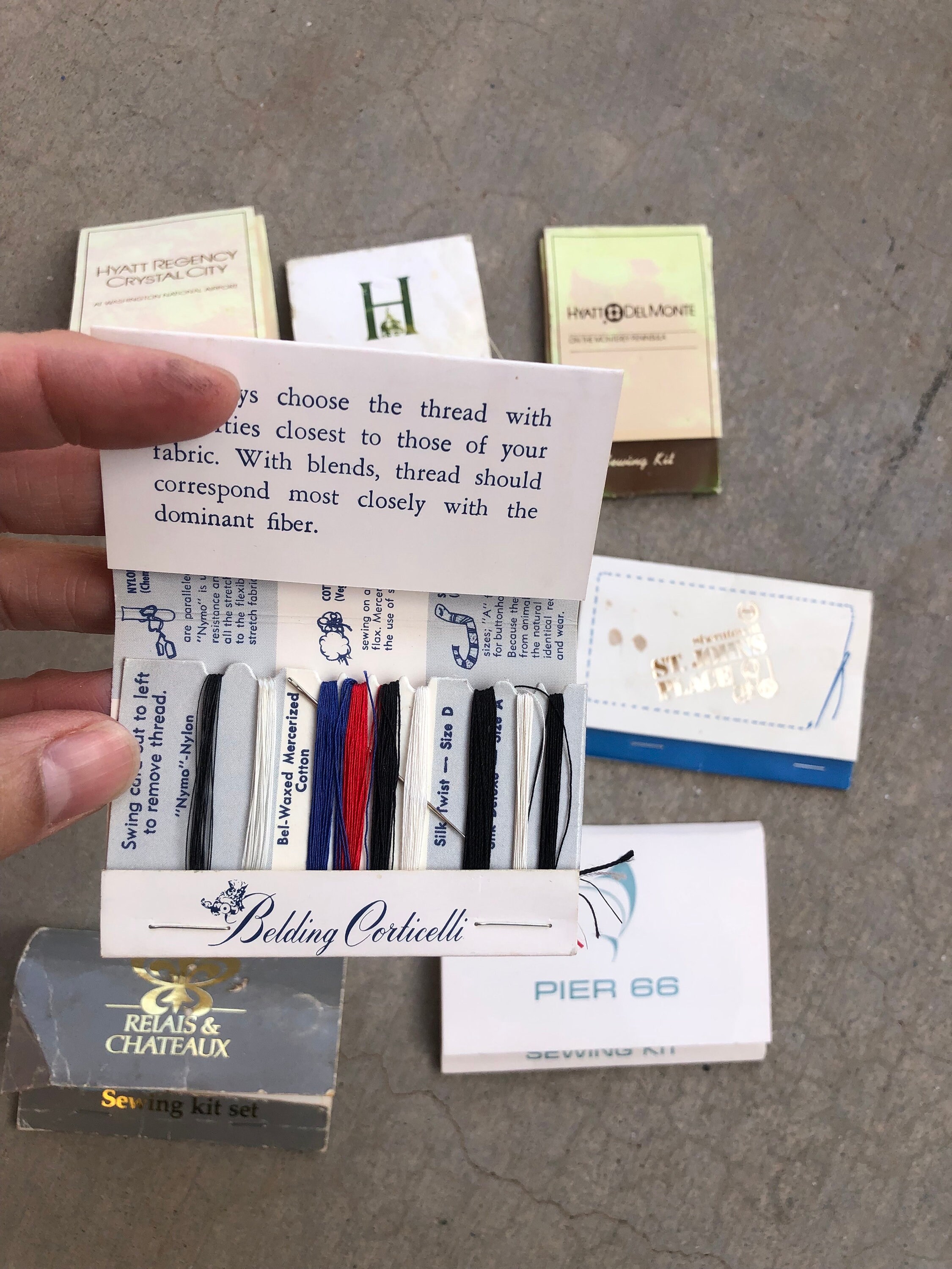 Vintage Hotel Souvenir Mini Sewing Kits Collection (8) - Perfect Travel ...