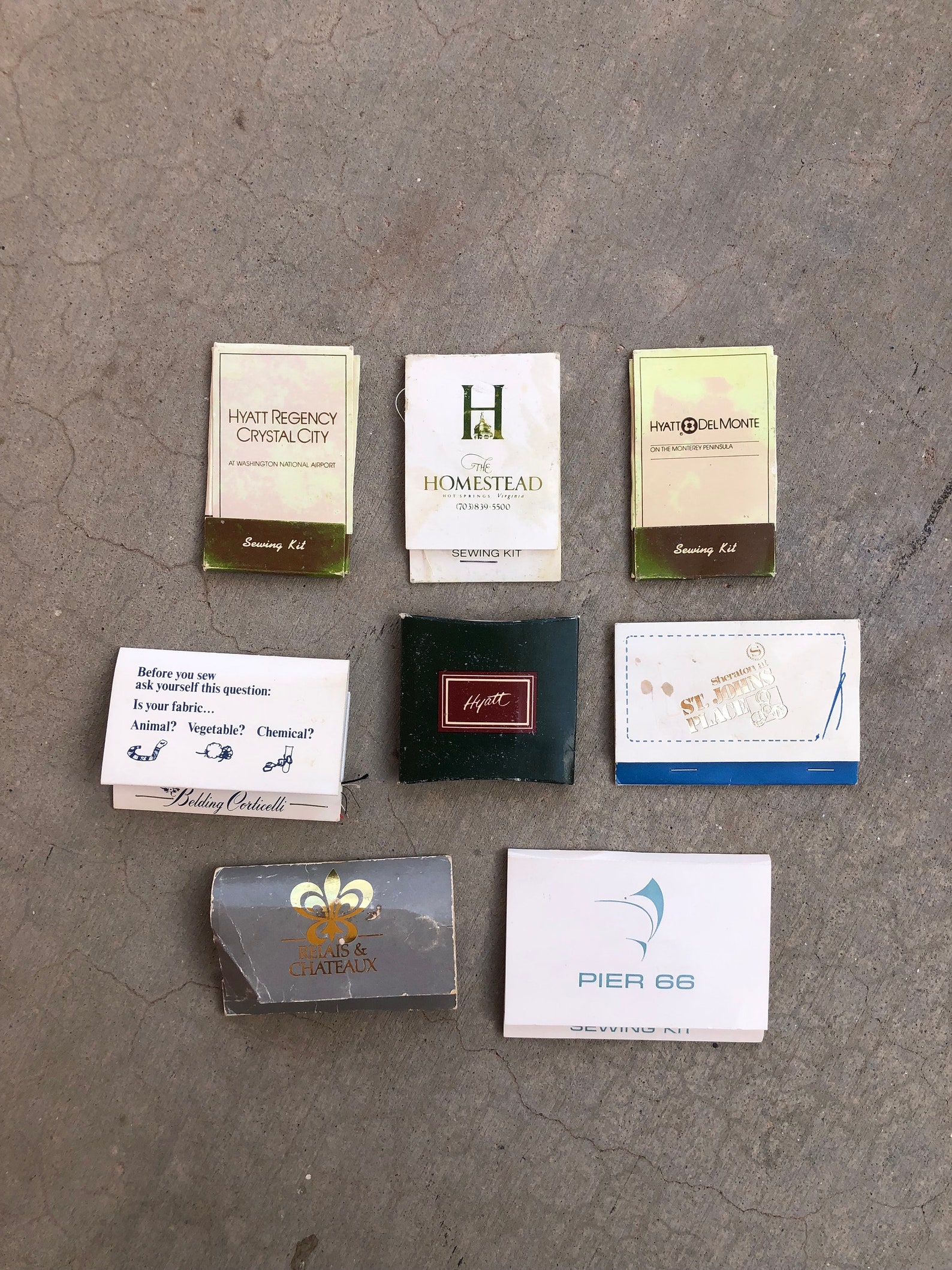 Vintage Hotel Souvenir Mini Sewing Kits Collection (8) - Perfect Travel ...