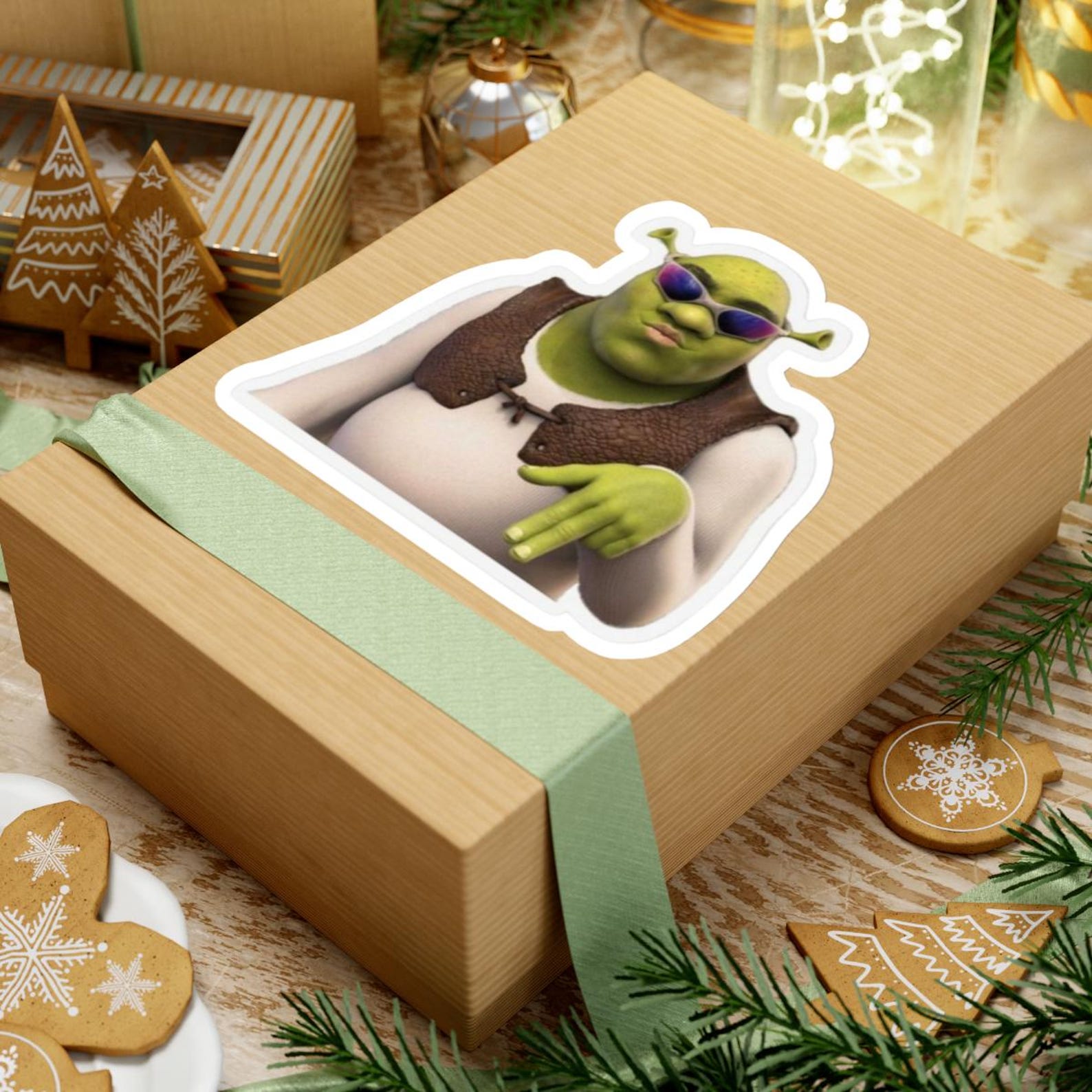 Shrek With Glasses Stickers - Etsy