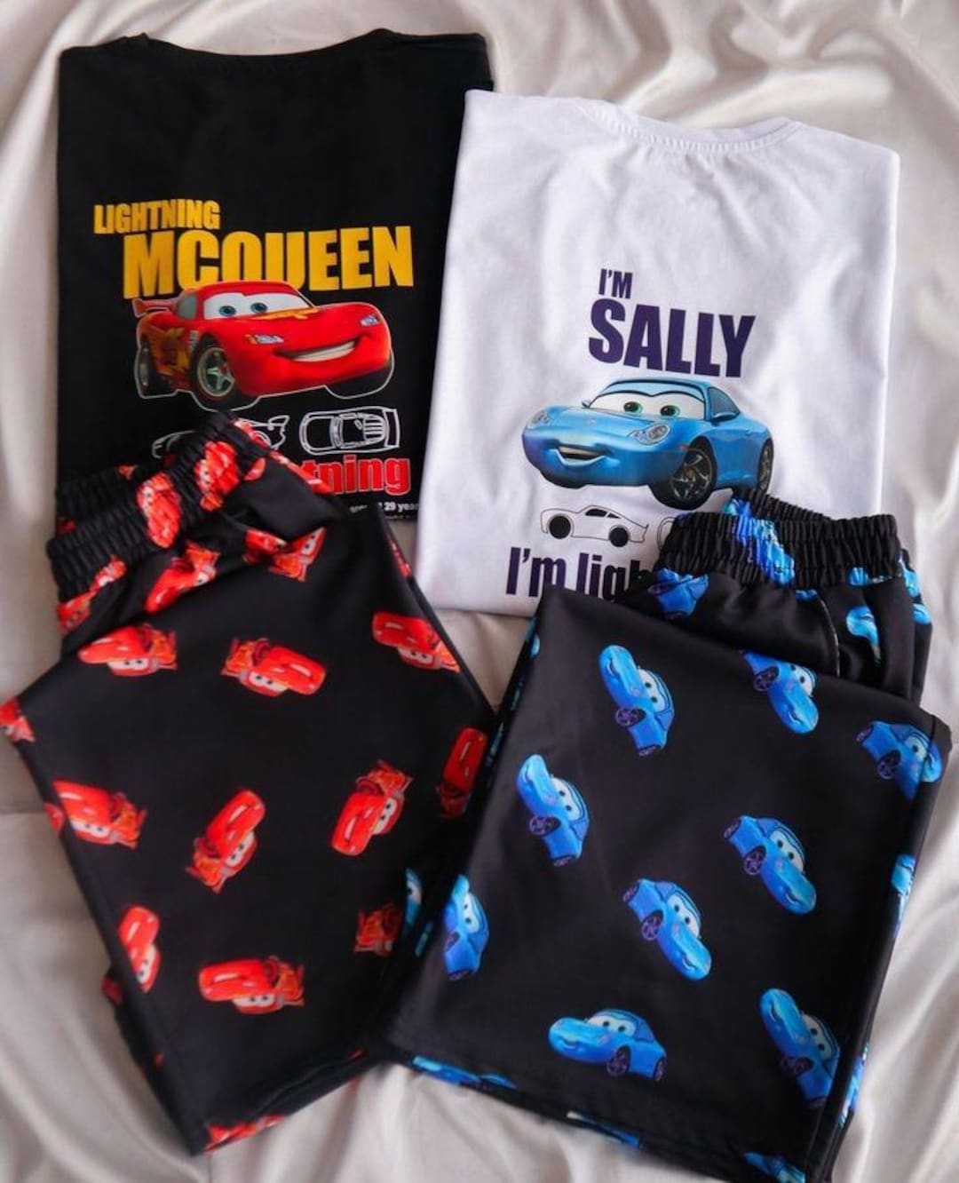 The Cars Lightning Mcqueen&sally Summer Cotton Pajama Pants Joggers ...
