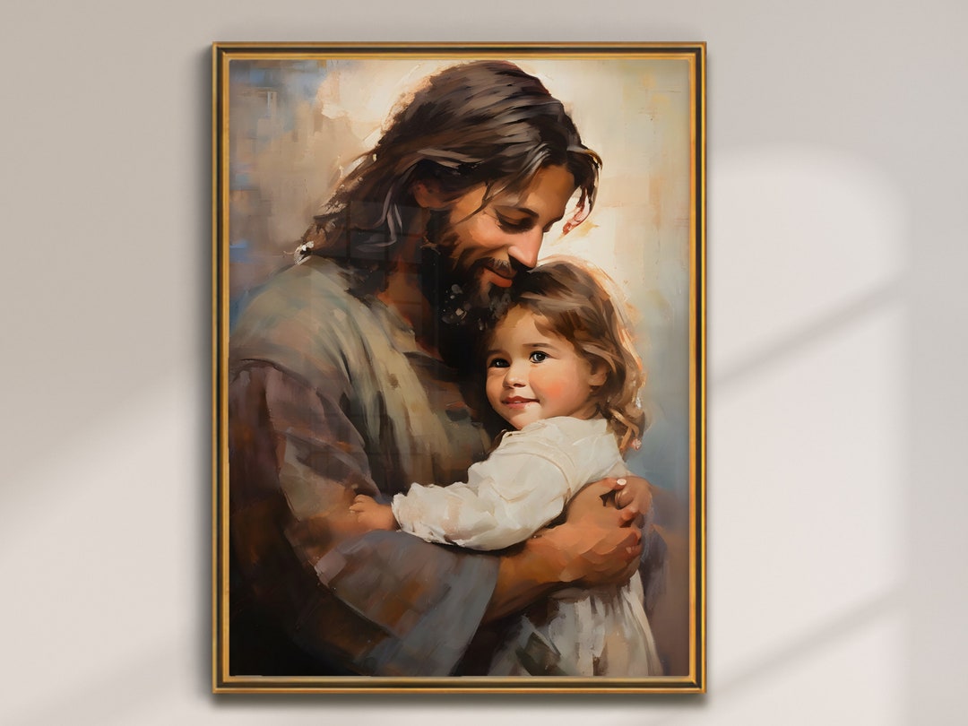 Jesus Hugging Child, Jesus Art, Bible Art, Christian Art, Jesus ...