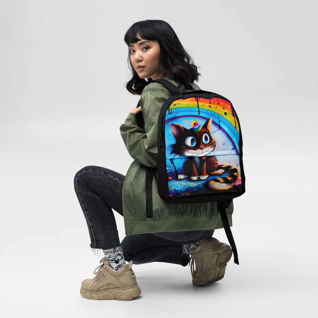 Cartoon Cat Backpack - Etsy