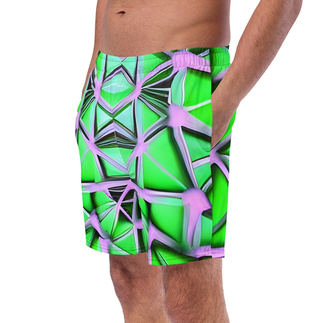 Green Metal Honeycomb Men's Swim Trunks - Etsy