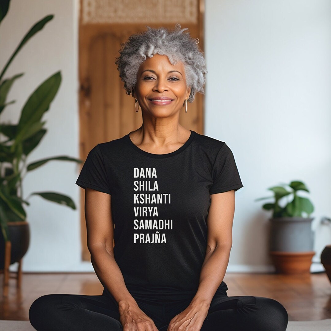 Sanskrit Six Perfections, Auspicious, Buddhist Shirt, Meditation Shirt ...