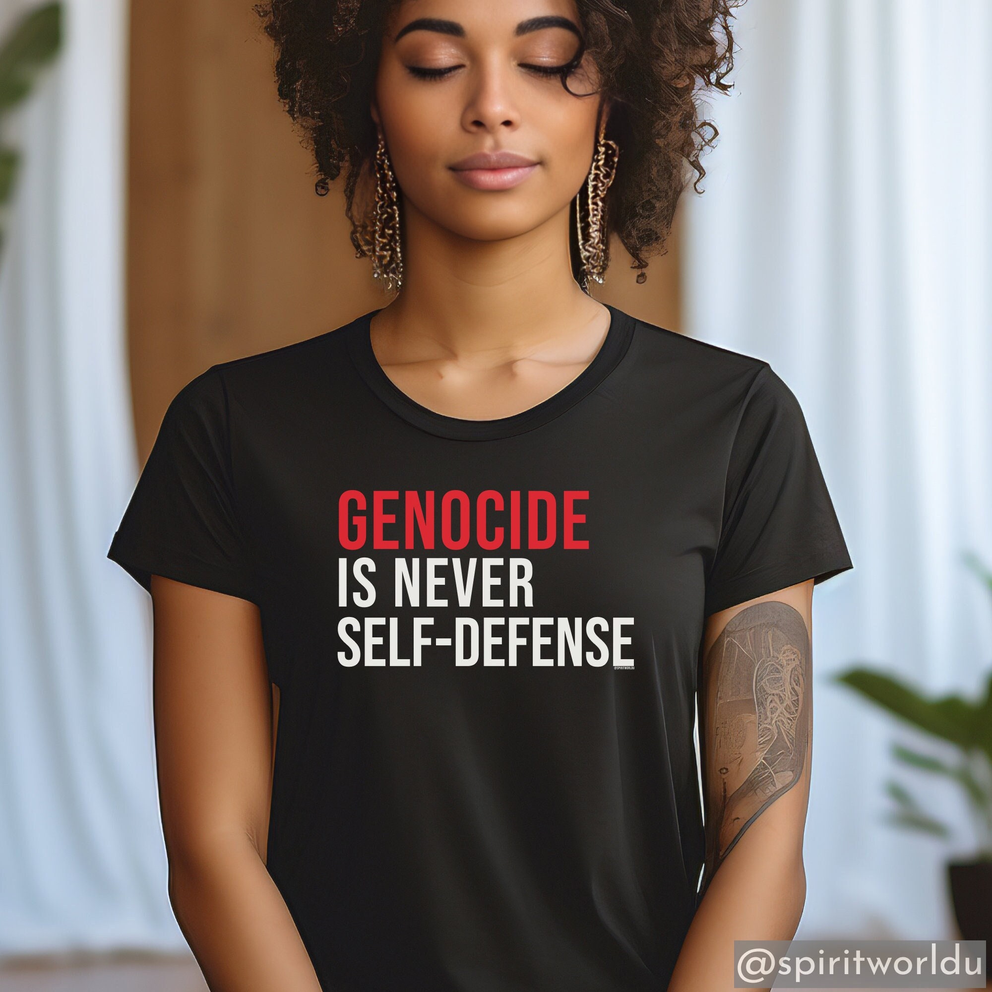 Genocide is Never Self-defense Shirt, Sweater or Hoodie. Free Palestine ...
