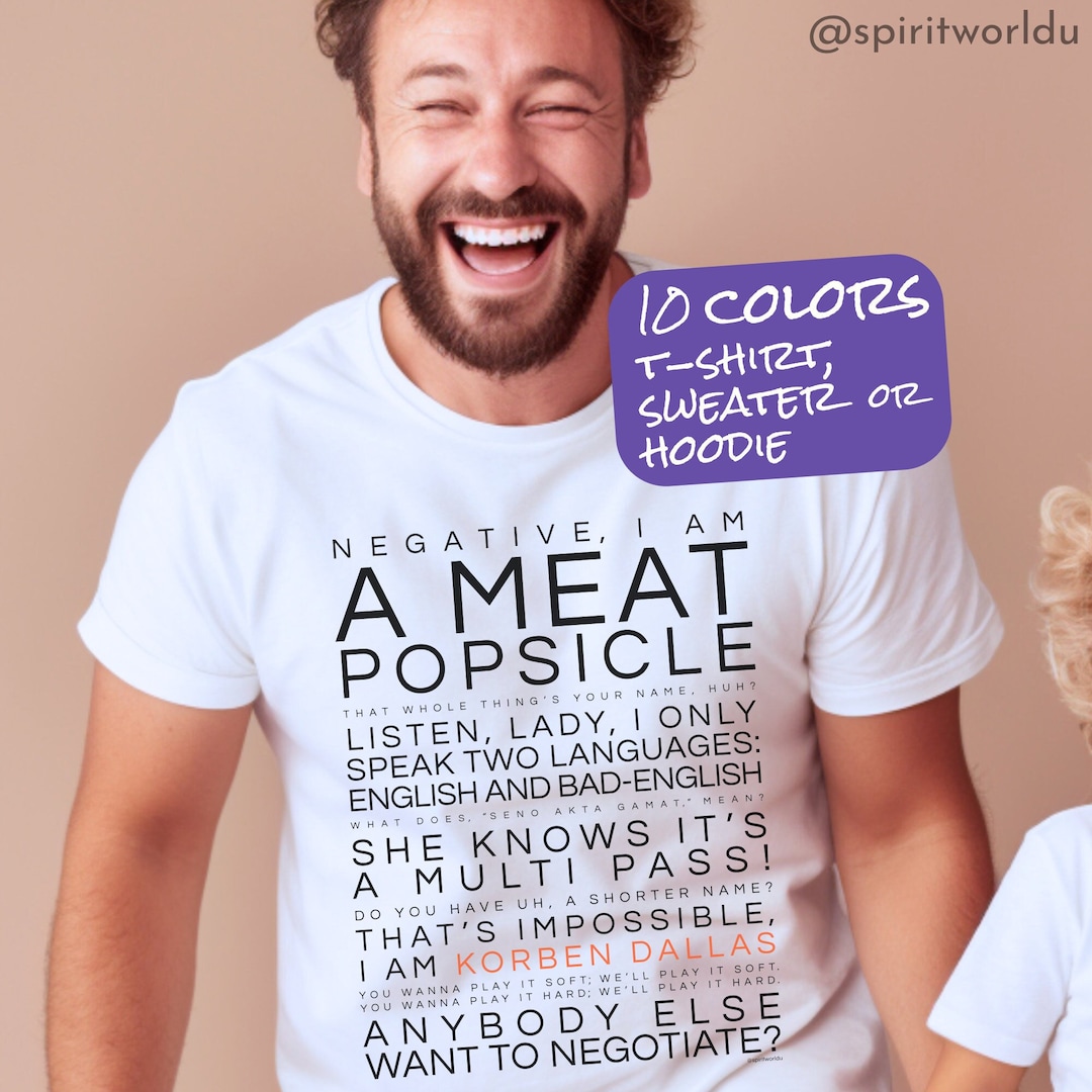 Fifth Element KORBEN DALLAS Quote Collage Shirt, Sweater or Hoodie ...