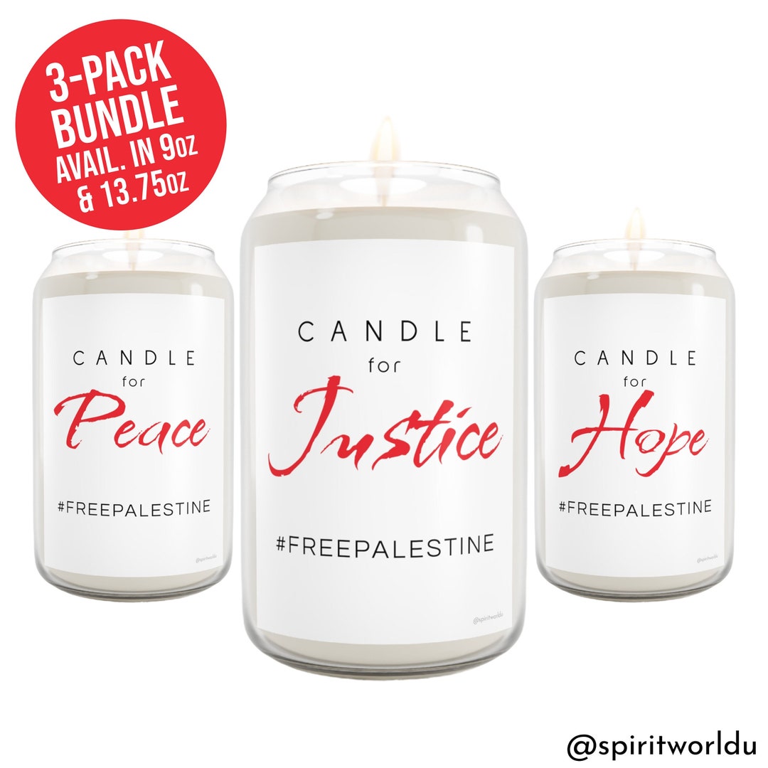 Free Palestine Justice Candle & Gift Bundles for Peace Hope Meditation ...