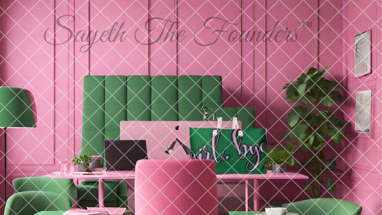 Zoom Virtual Background - Pink and Green Offices (4) Varying Sizes - Etsy