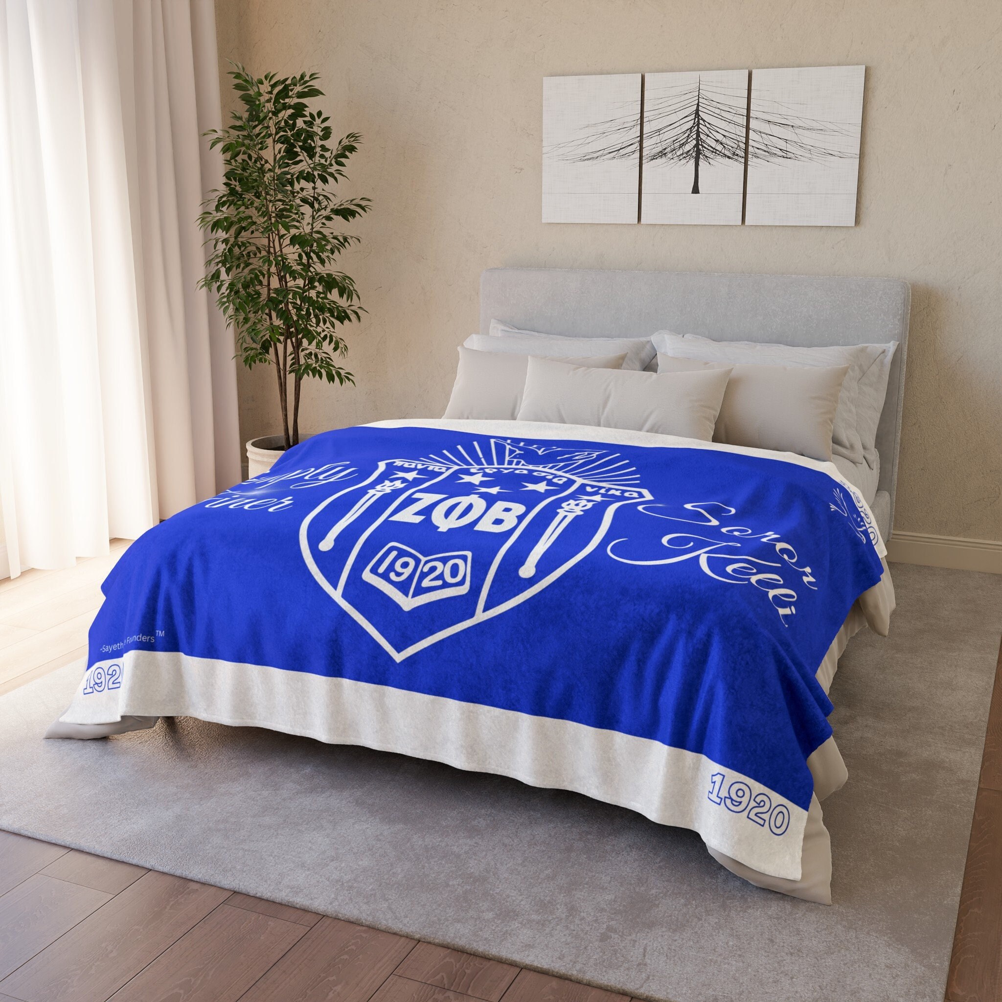 PERSONALIZED Zeta Phi Beta Soft Blanket - Etsy