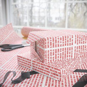 Christmas Wrapping Paper, Bible Scripture Wrapping Paper, Luke 2: 6-20 ...