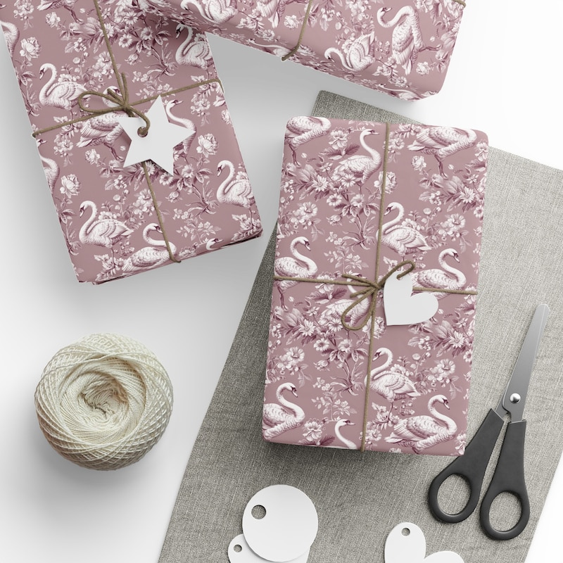 Swan Wrapping Paper Roll - Etsy