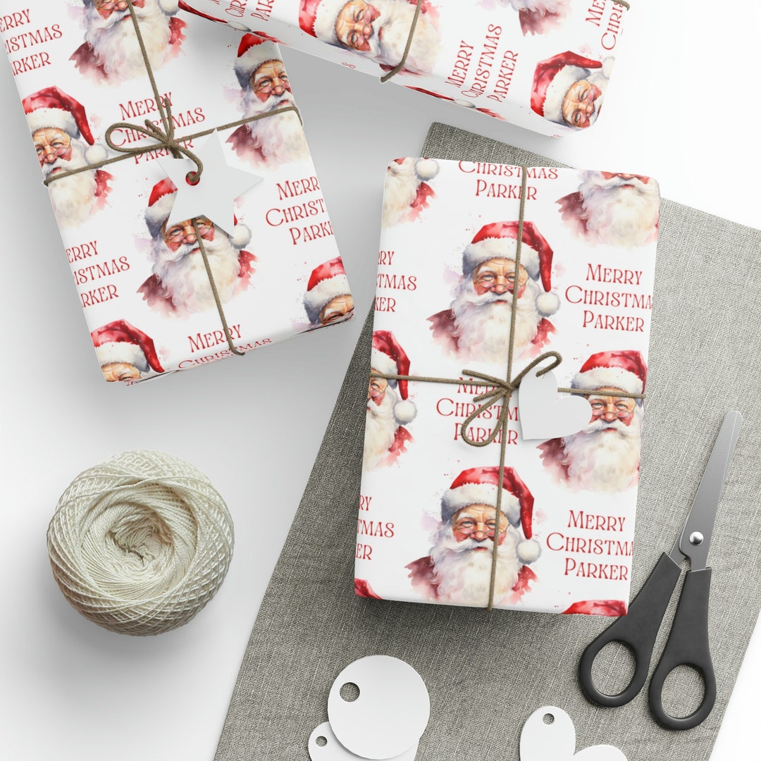 Custom Santa Claus Wrapping Paper, Christmas Wrapping Paper, Customized ...