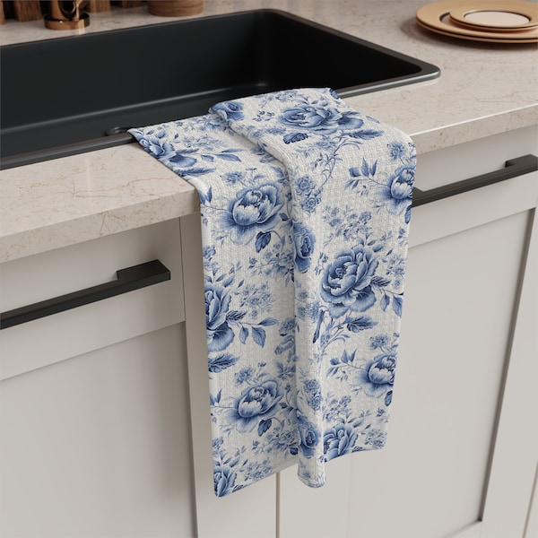 Toile Kitchen Towel - Etsy