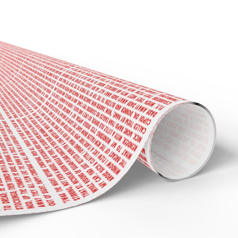 Christmas Wrapping Paper, Twas the Night Before Christmas Poem Wrapping ...