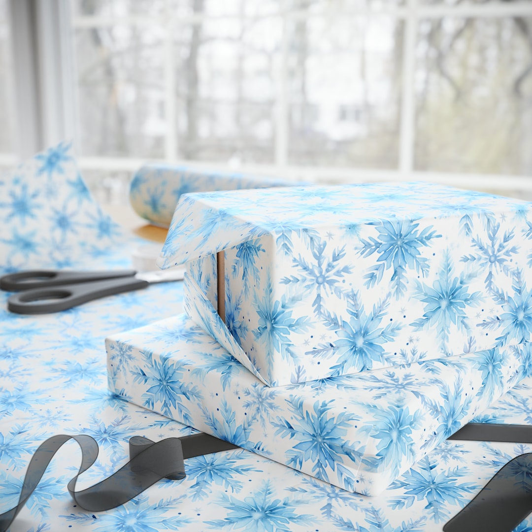 Christmas Wrapping Paper, Snowflake Wrapping Paper, Wrapping Paper ...