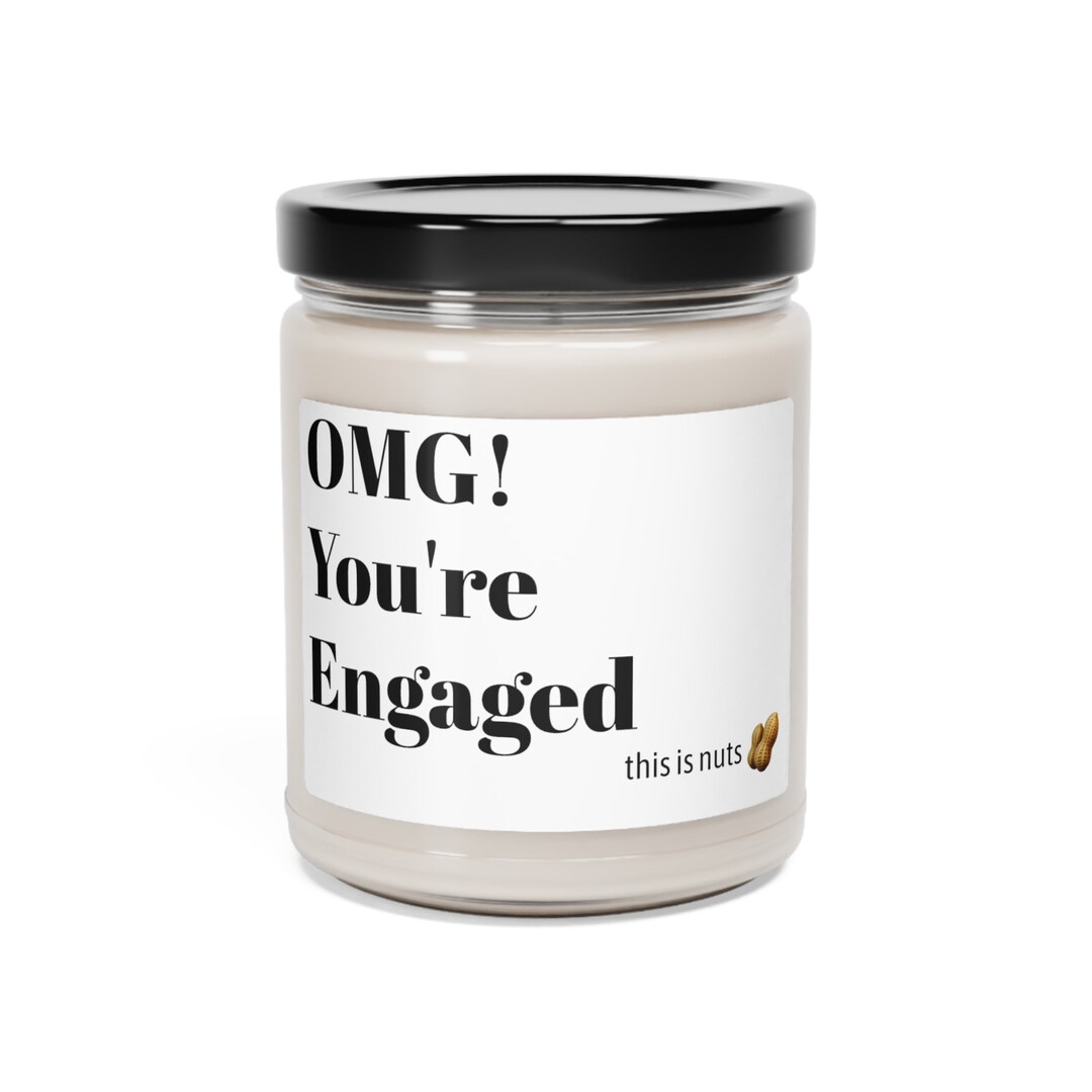 OMG! Engaged Candle, Engaged Candle, Scented Soy Candle, 9oz ...