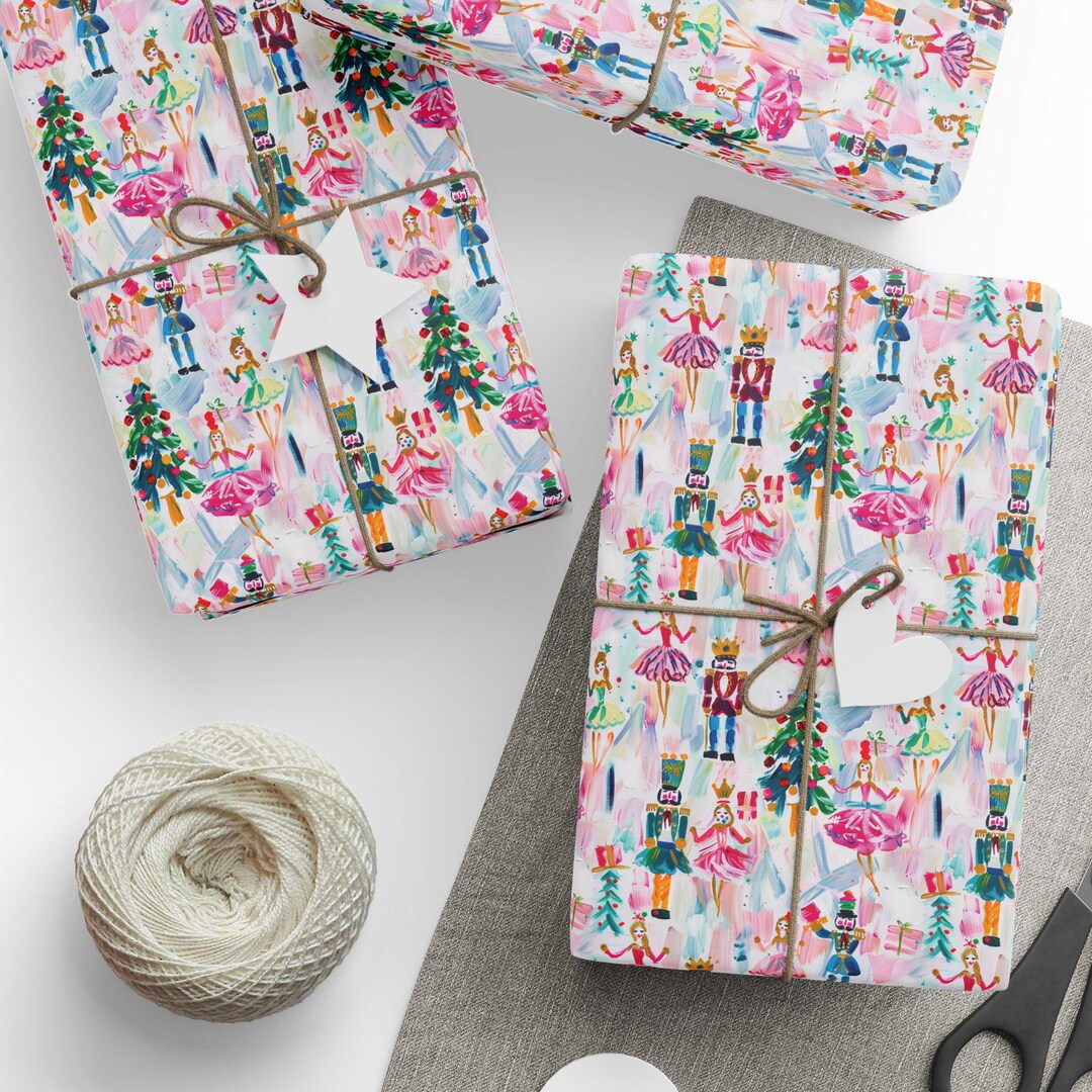 Christmas Wrapping Paper, Christmas Nutcrackers and Ballerina Wrapping ...