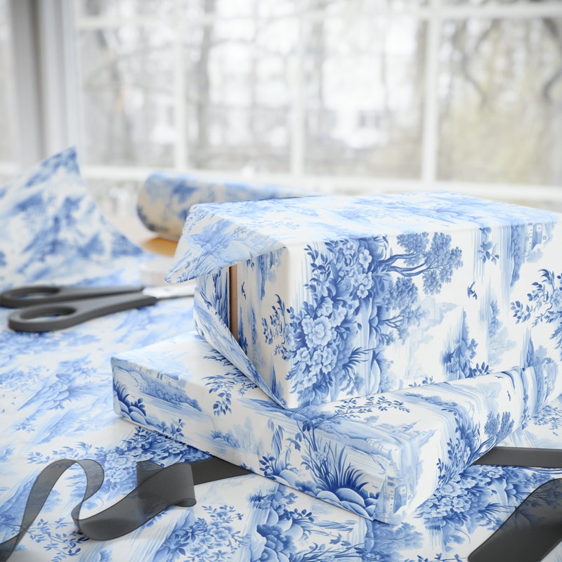 French Toile Paper - Etsy