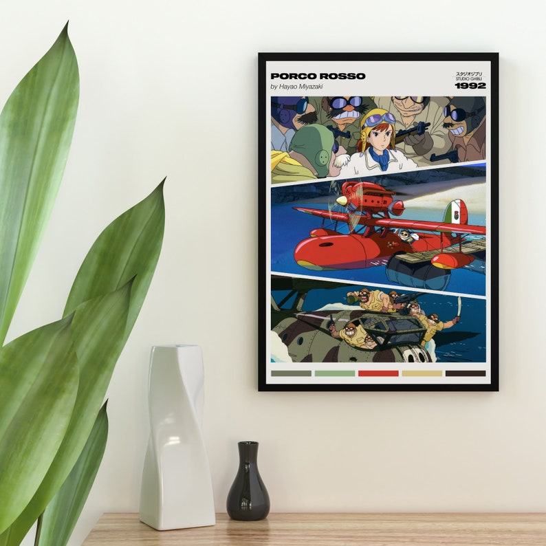 A3 POSTER - Porco Rosso - Studio Ghibli | Decorative Wall Art for Fans ...