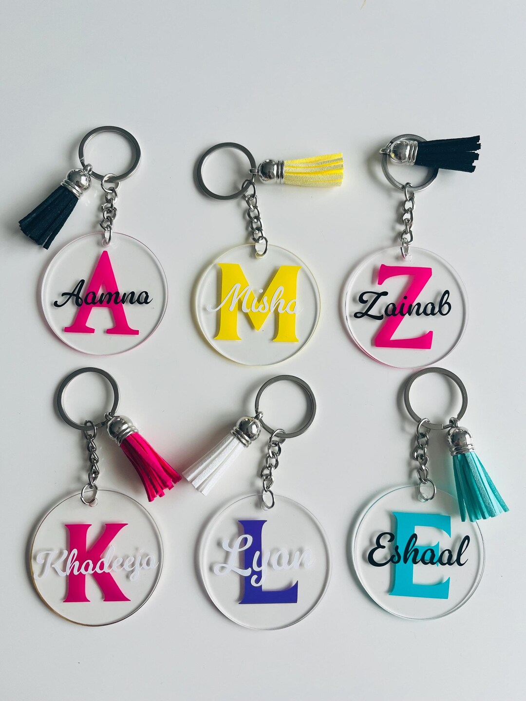Customized Name Keychain Personalized Name Tag Keyring and Keyholder ...