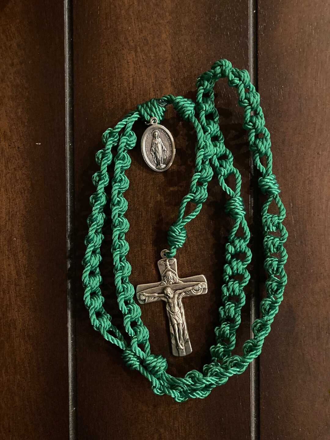 Kelly Green Cord Ladder Rosary - Etsy