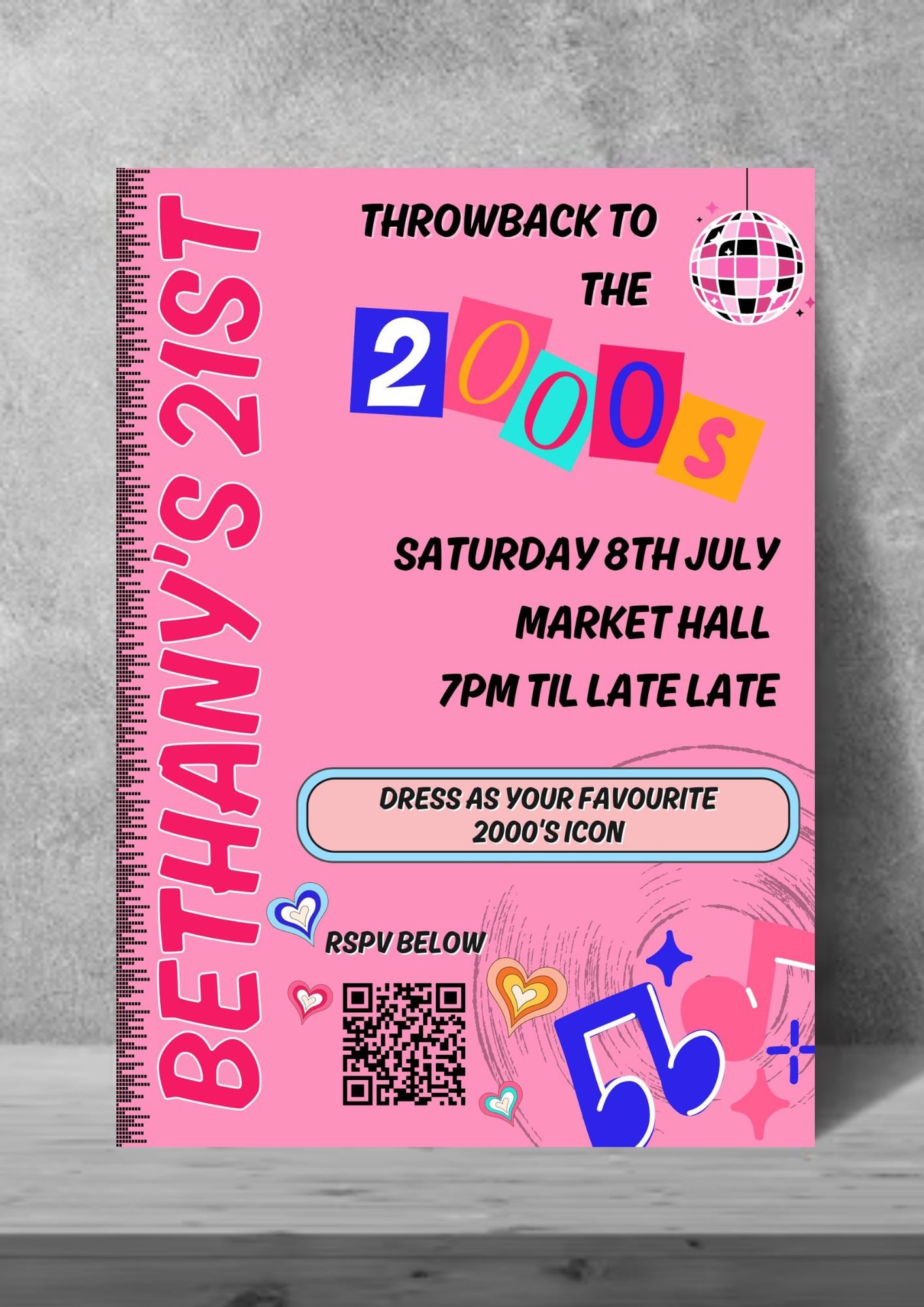 2000's Music Birthday Party Invitation Template - Etsy