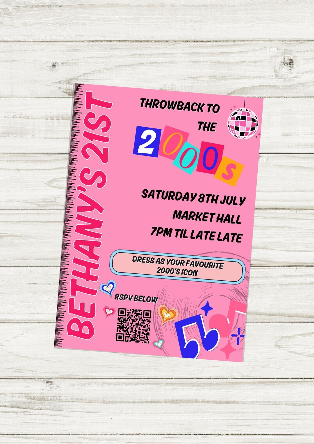 2000's Music Birthday Party Invitation Template - Etsy