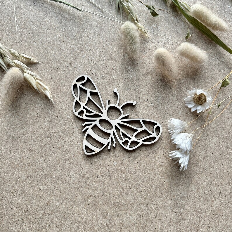 Bee Shape Scrapbook Ideas 4mm Plywood Bee Cut Out Painting and Crafting ...