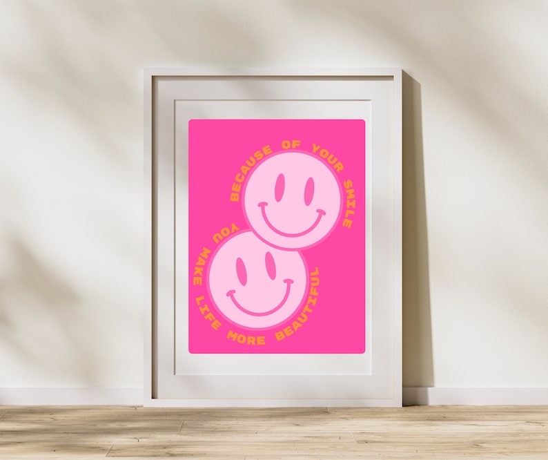 Self Love Valentines Themed Digital Prints Wall Art for Bedroom Smiley ...