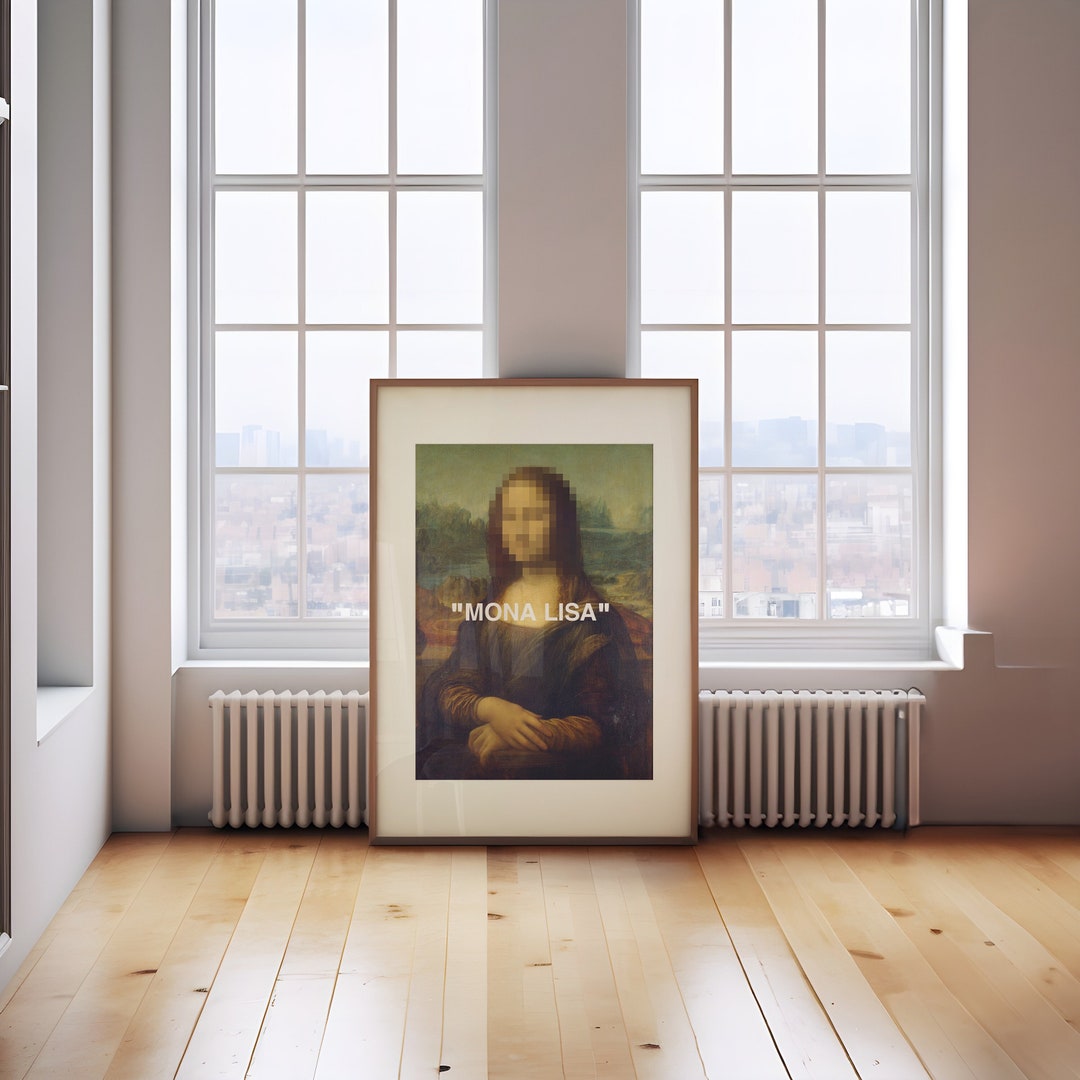 Mona Lisa, Pixelated Altered Art, Hypbeast Decor, Leonardo Da Vinci ...