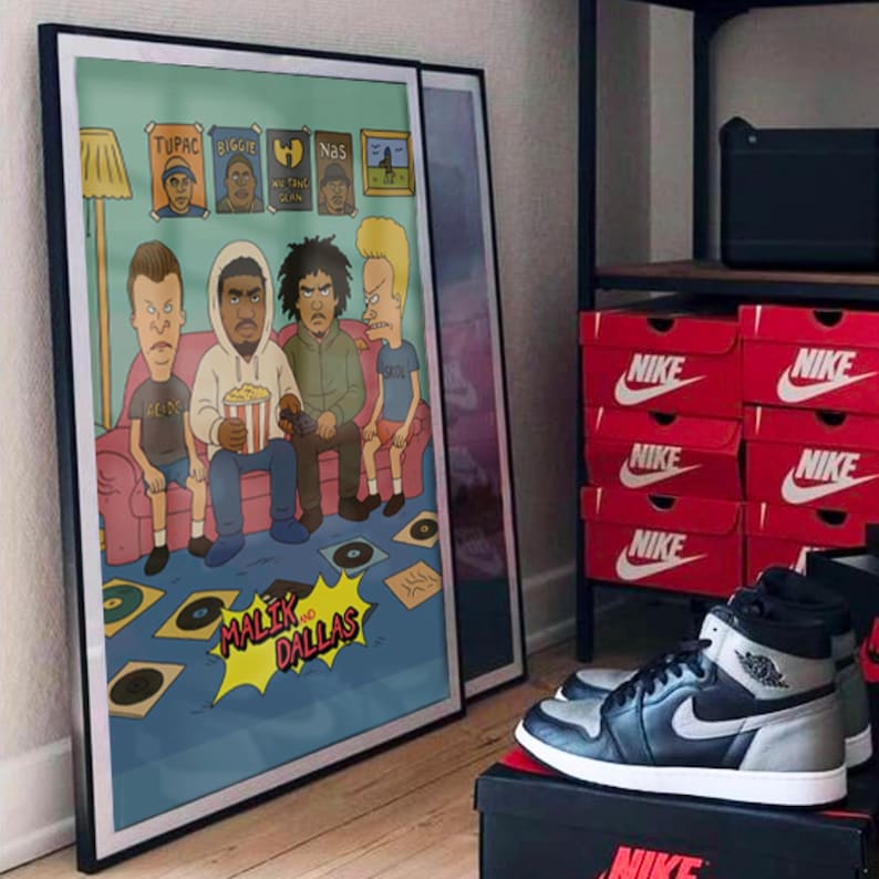 Beavis and Butthead Poster, Custom Portrait From Your Photo ...
