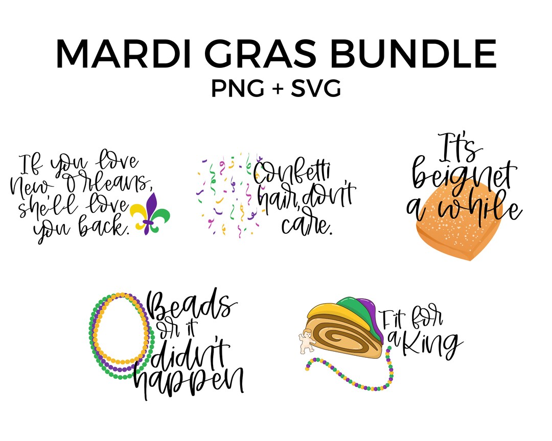 Mardi Gras SVG Bundle, Mardi Gras Puns, Mardi Gras Carnival, Fat ...