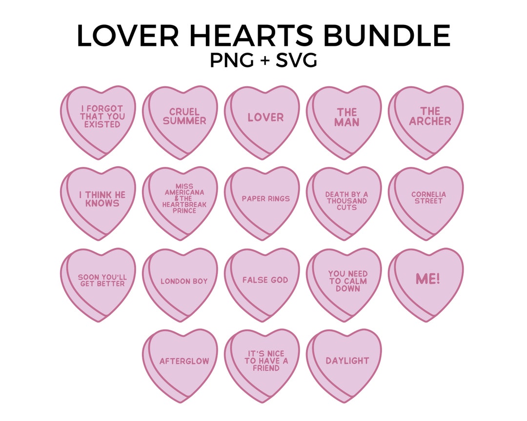 Taylor Swift Lover Bundle, Taylor Swift PNG, Valentine's Day, Taylor ...