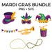 Mardi Gras SVG Bundle, Mardi Gras Clipart, Carnival SVG, Mardi Gras PNG ...