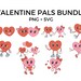 Valentine Pals Bundle, Valentine's Day SVG, Heart SVG, Valentine's Day ...