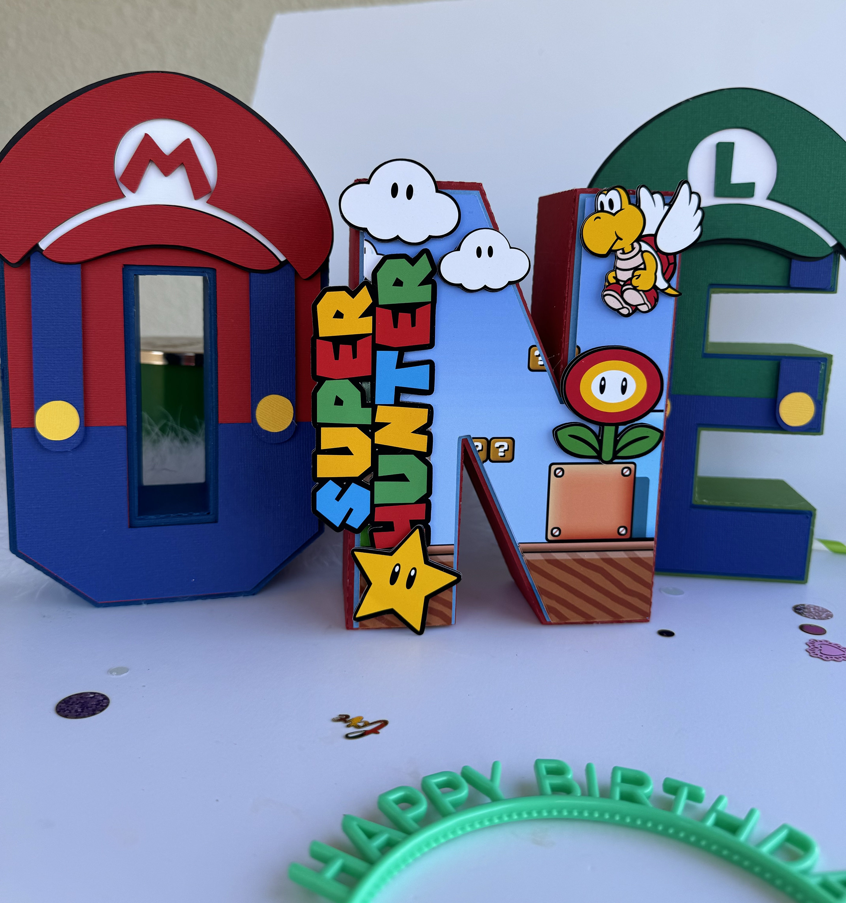Mario 3D Letters Mario Party Decor Super Mario Baby Shower Super Mario ...