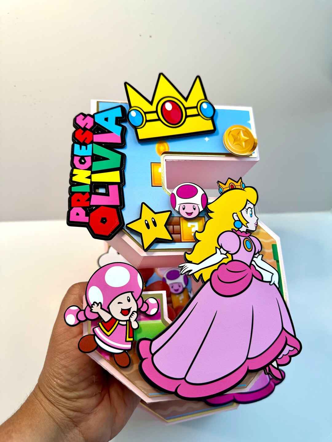 Princess Peach 3D Number/letter Custom Princess Peach 3D Letters - Etsy