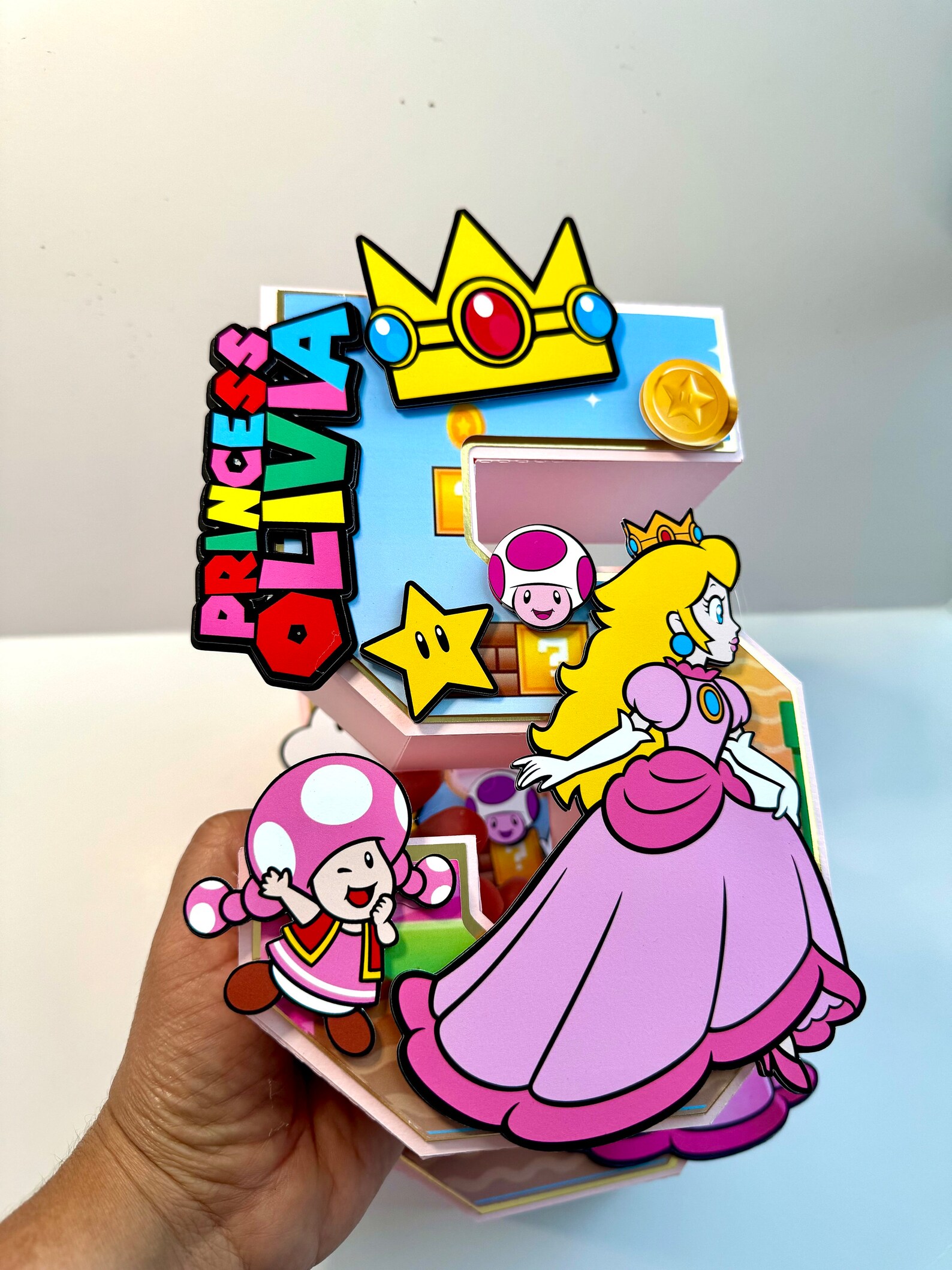 Princess Peach 3D Number/letter Custom Princess Peach 3D Letters - Etsy