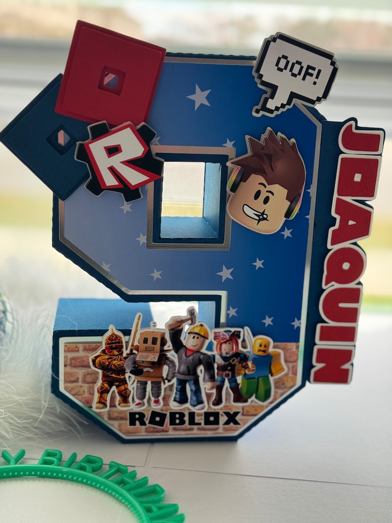 Roblox 3D Letters Roblox Party Decor Roblox 3D Numbers - Etsy