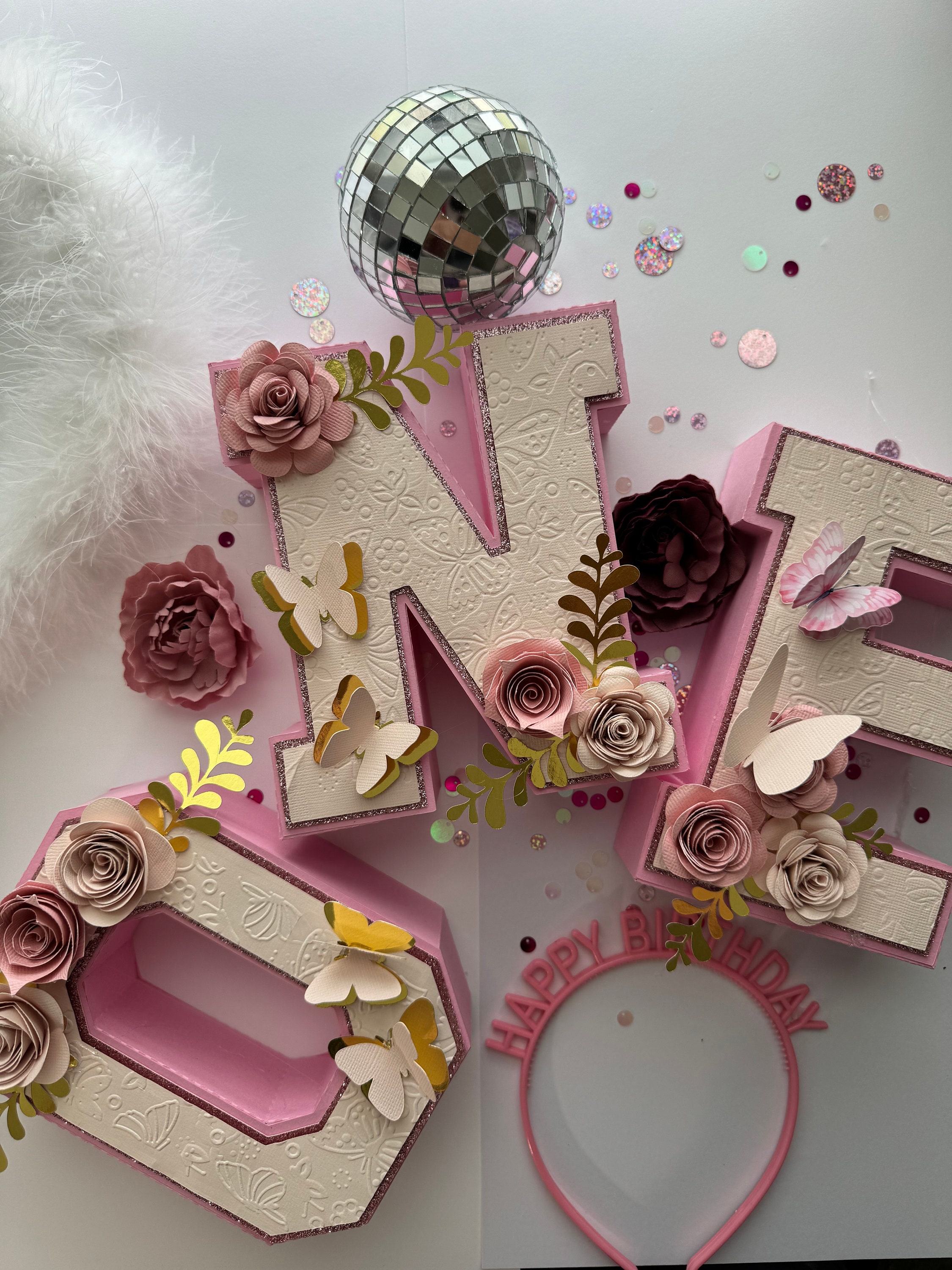 Floral Elegance 3D Letters Flowers Party Personalized Blooms for ...