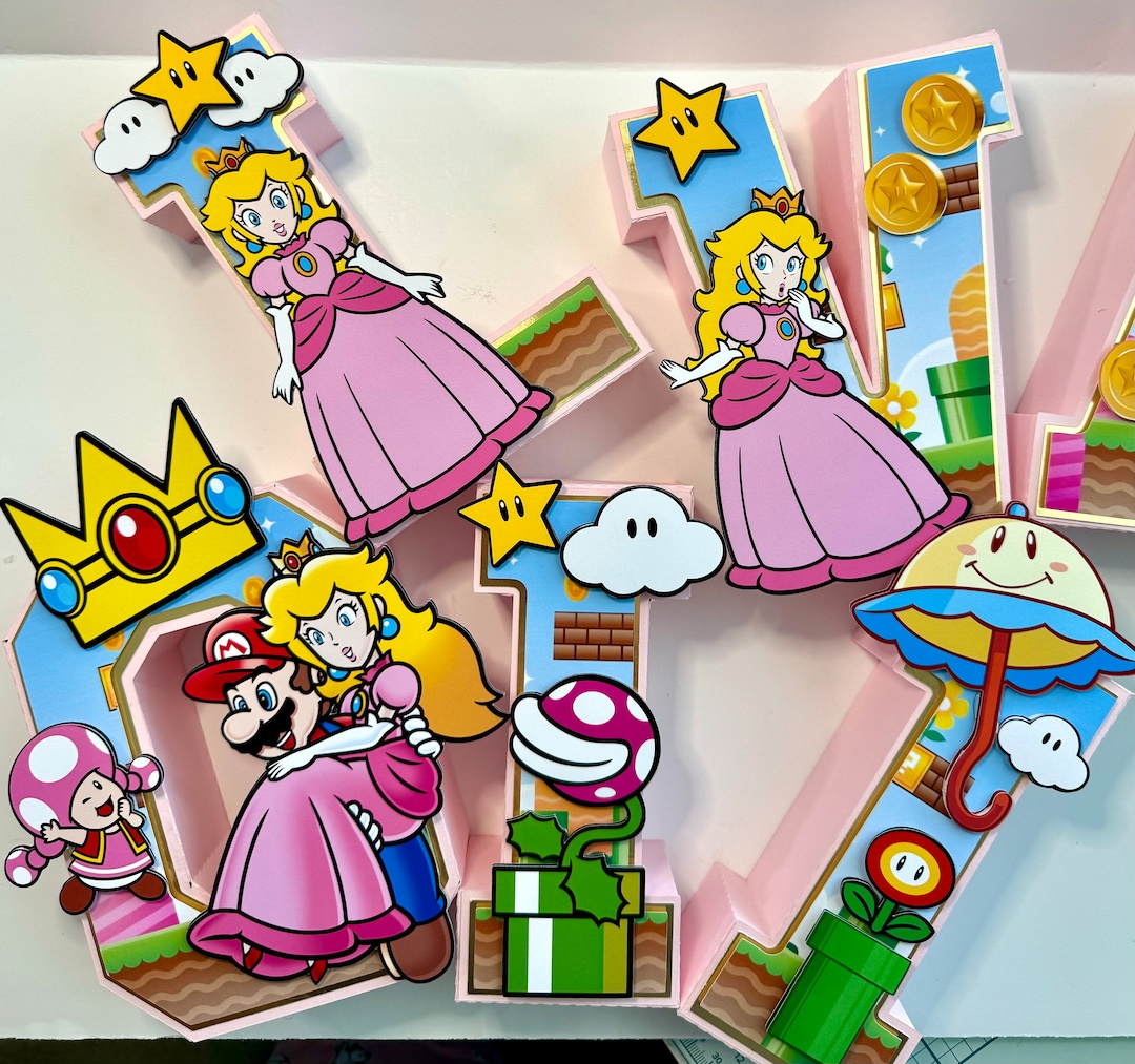 Princess Peach 3D Letter Name - Custom Princess Peach 3D Letters - Etsy UK