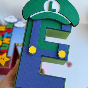 Mario 3D Letters - Mario Party Decor - Super Mario Baby Shower - Super ...