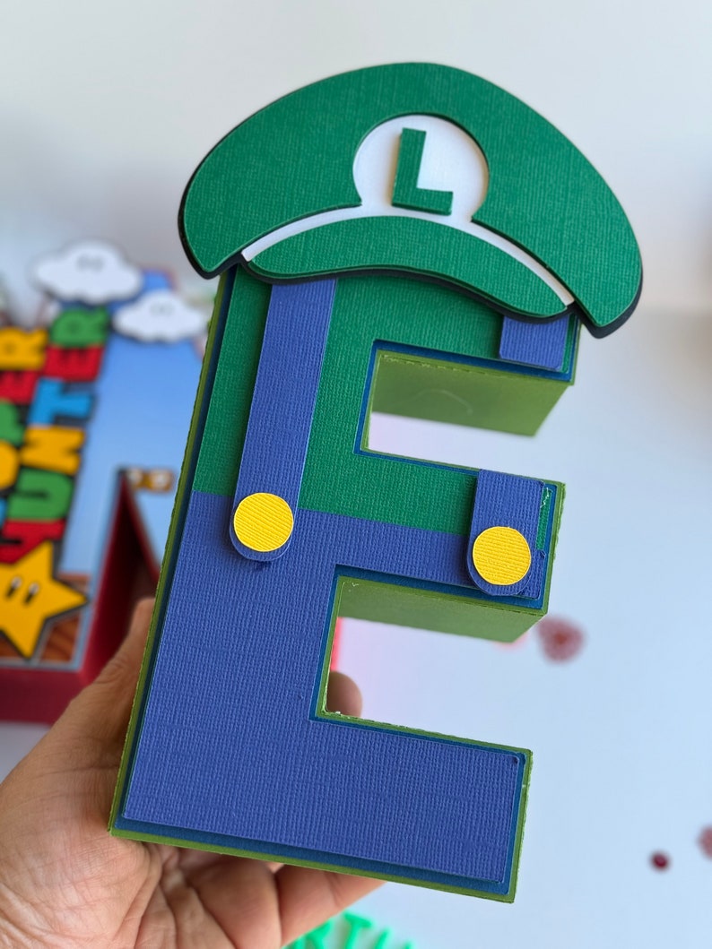 Mario 3D Letters Mario Party Decor Super Mario Baby Shower Super Mario ...